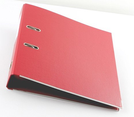 Ringbind / Brevordner A4, 2 ringe, 50 mm, bordeaux. - Ringbind smal ryg ...